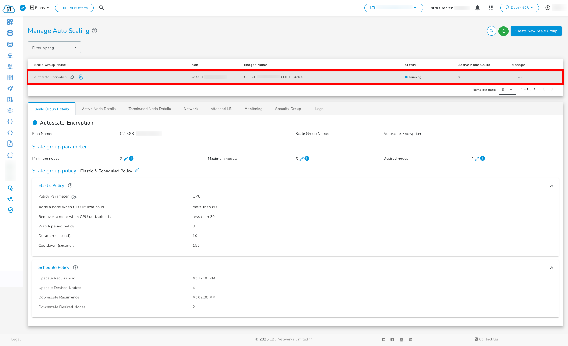 Create Encrypted Autoscale Group | E2E Cloud