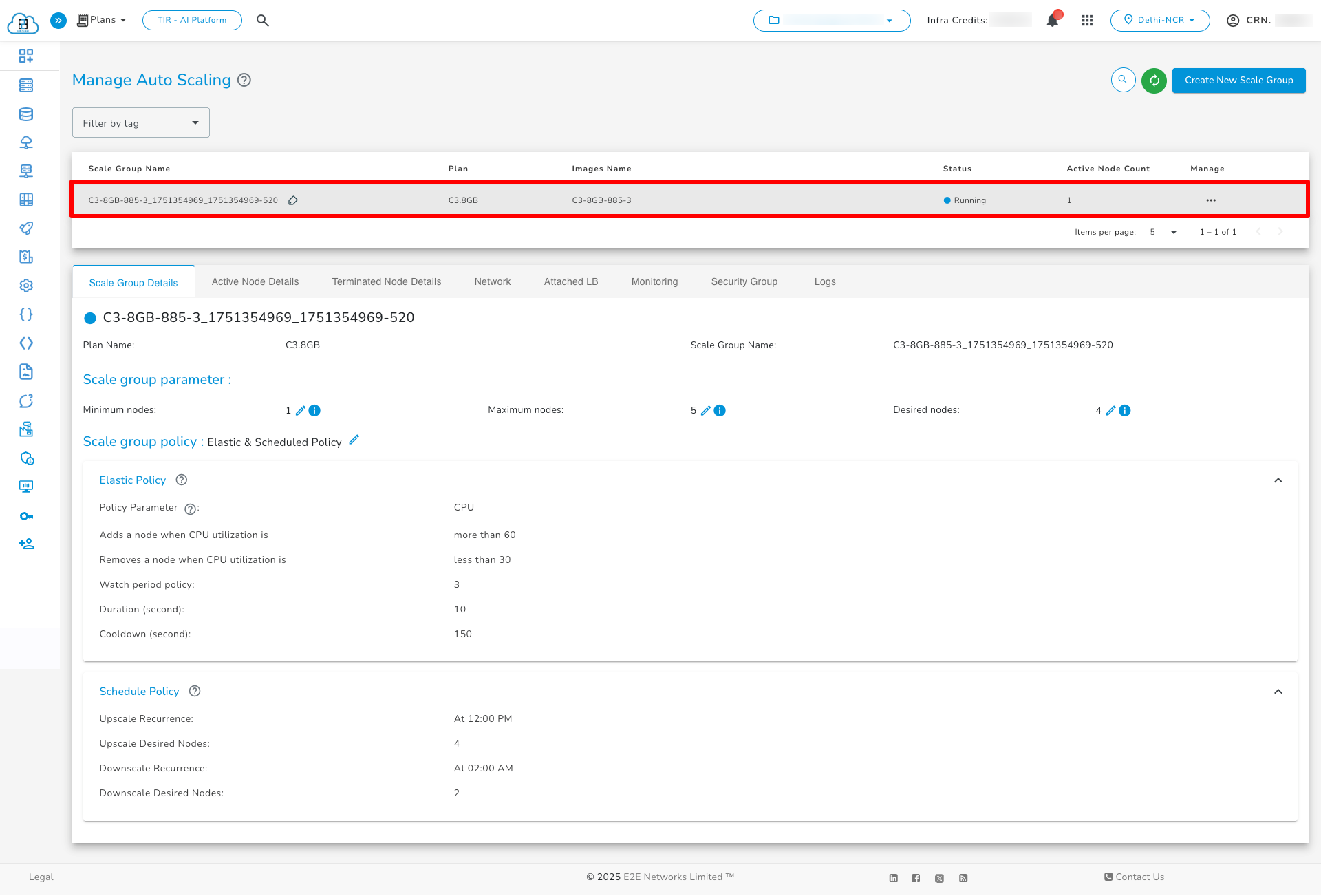 Create Encrypted Autoscale Group | E2E Cloud