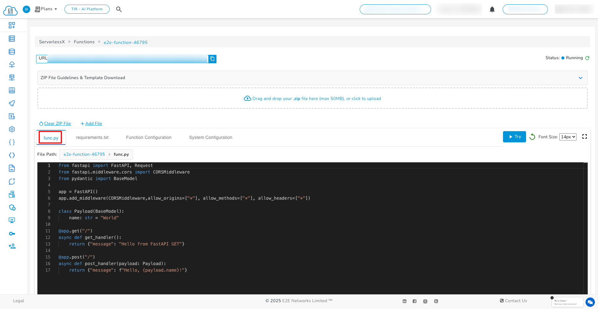 ServerlessX (FaaS) | E2E Cloud