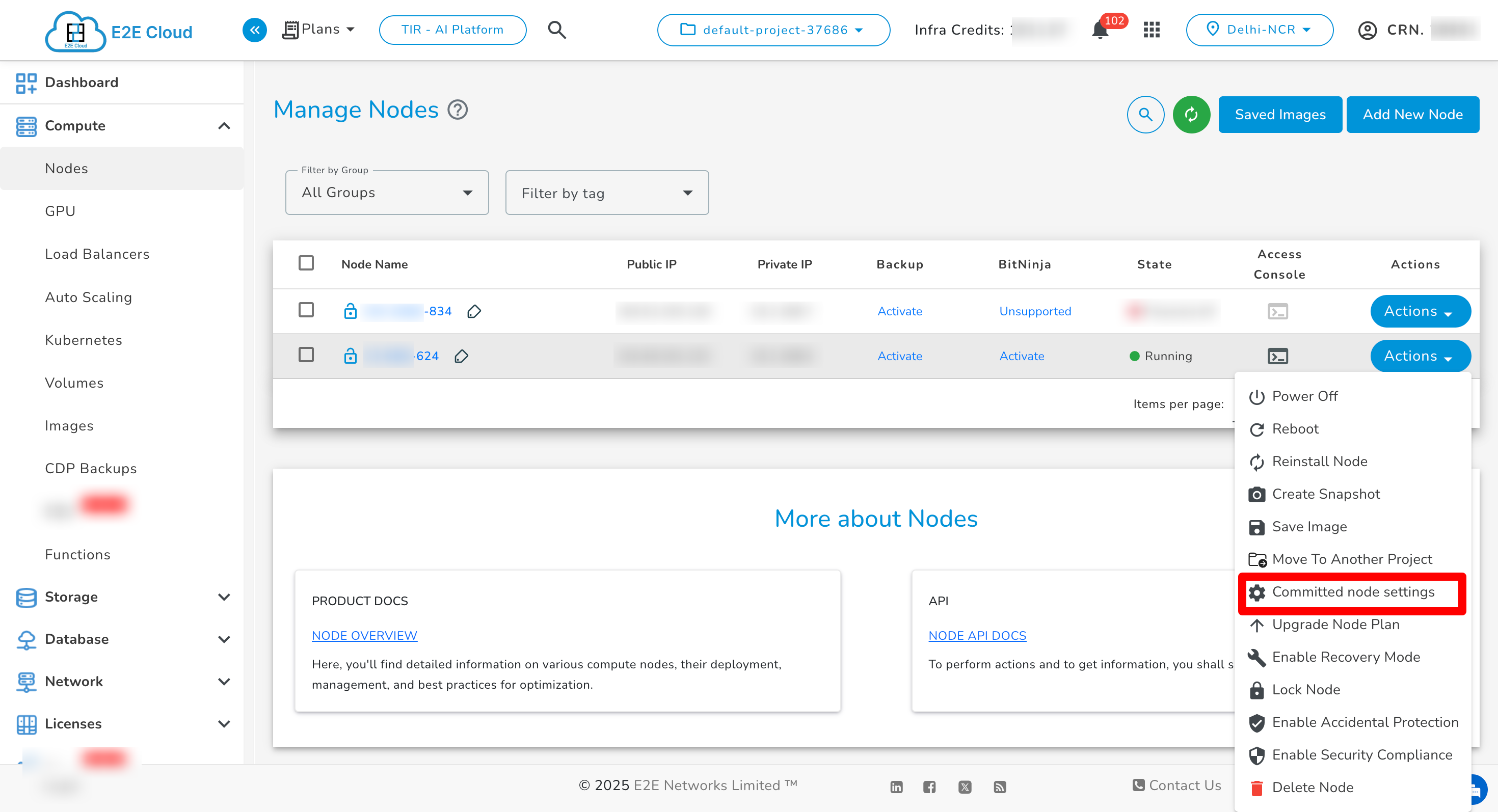 Committed Node | E2E Cloud