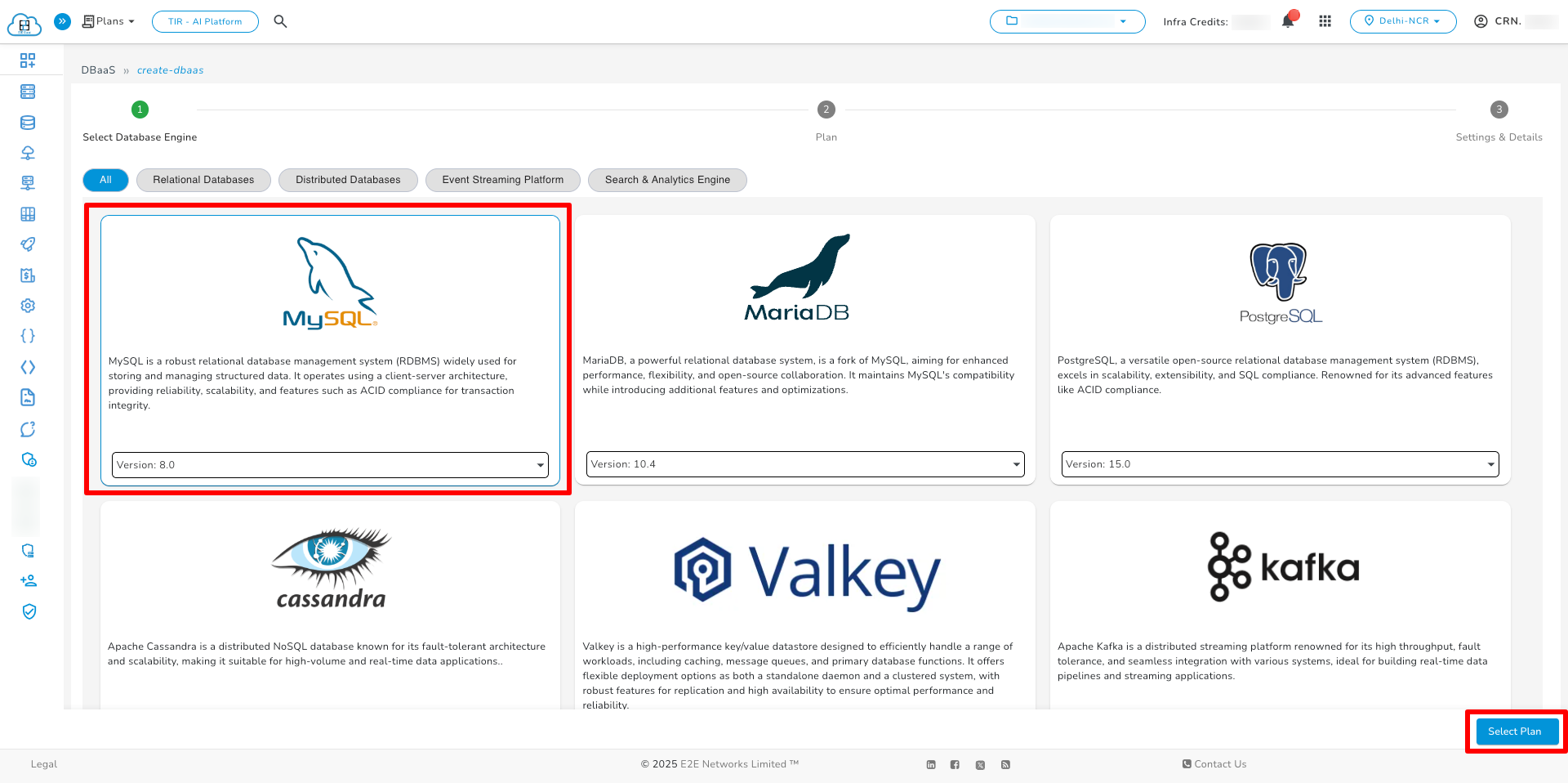 DBaaS in Private Cluster | E2E Cloud