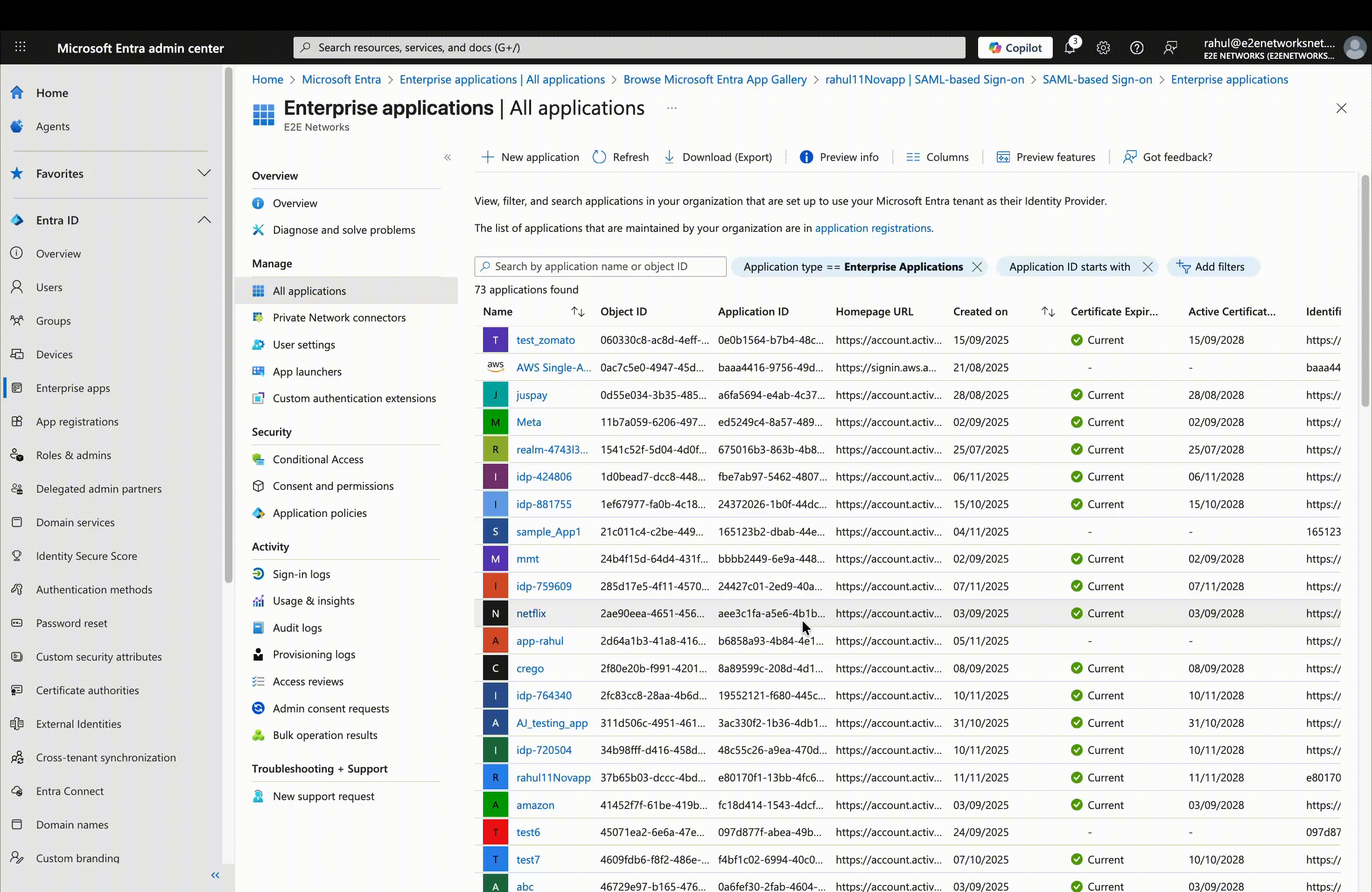 Setup Microsoft Entra ID for SSO | E2E Cloud