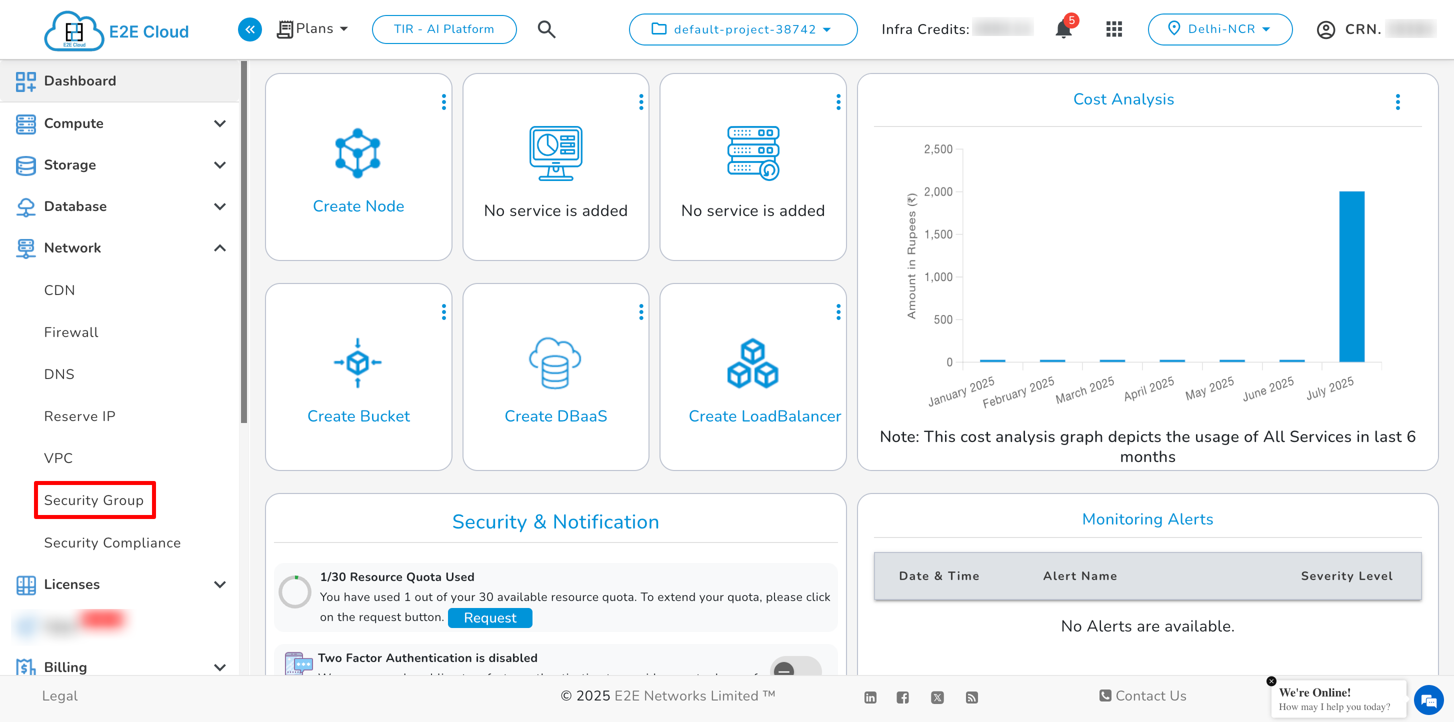 Security Group | E2E Cloud