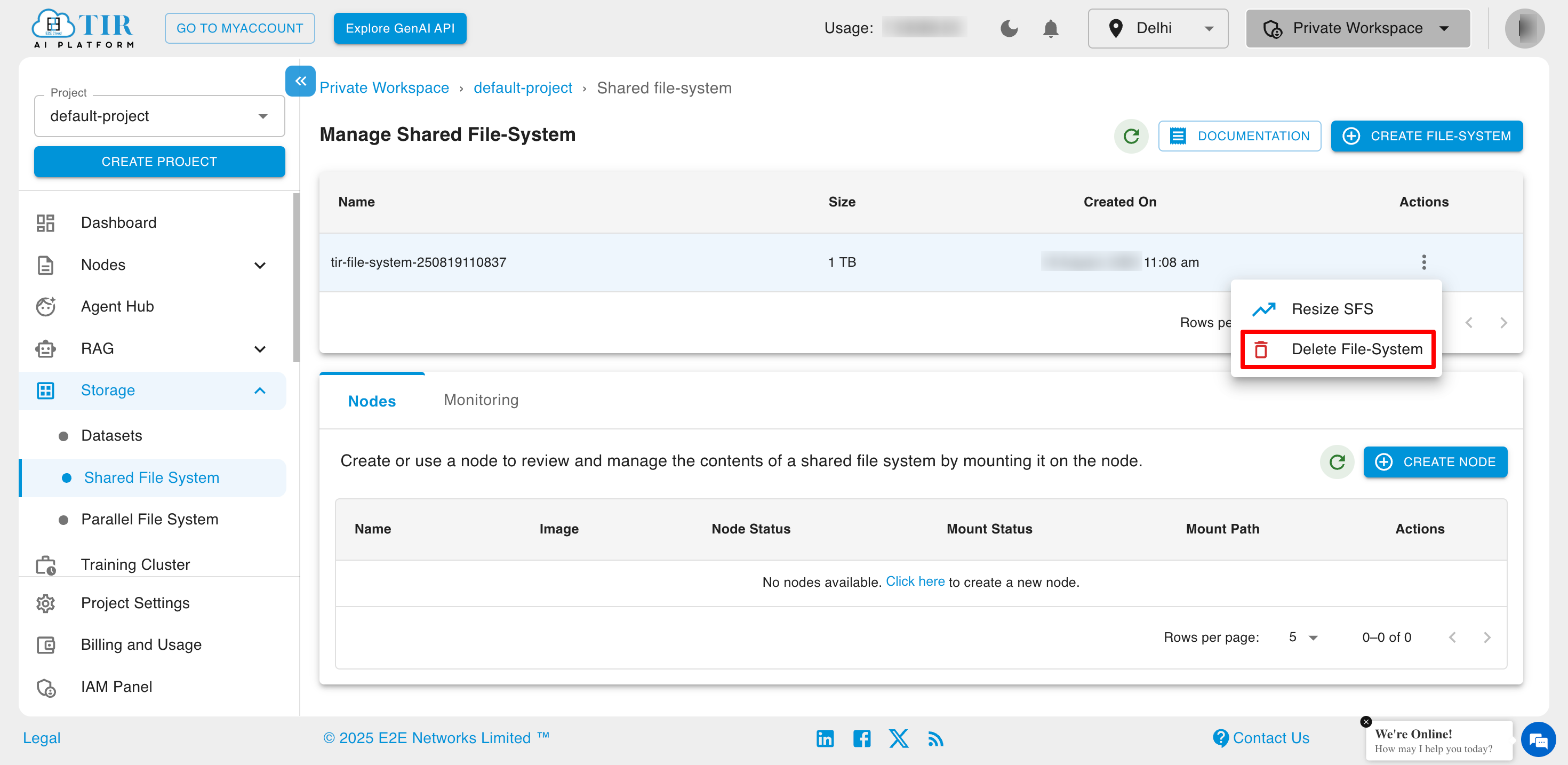 Configuring Shared File-System | E2E Cloud