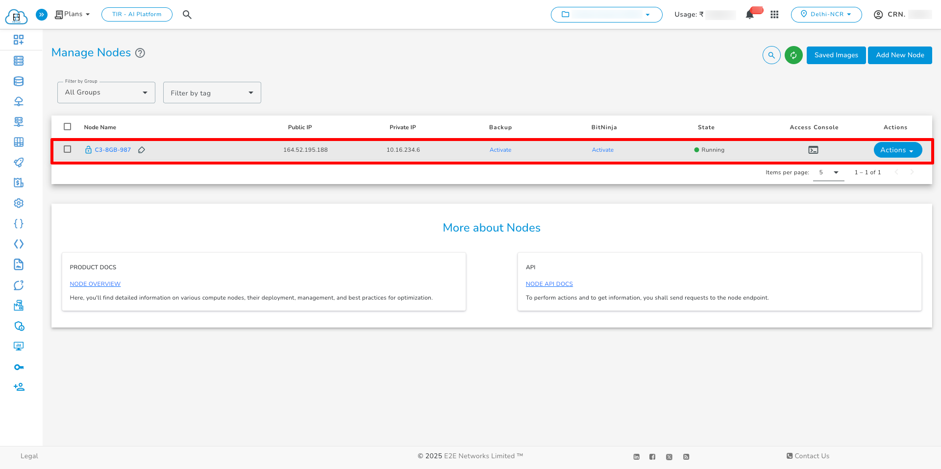 Create Encrypted Node | E2E Cloud