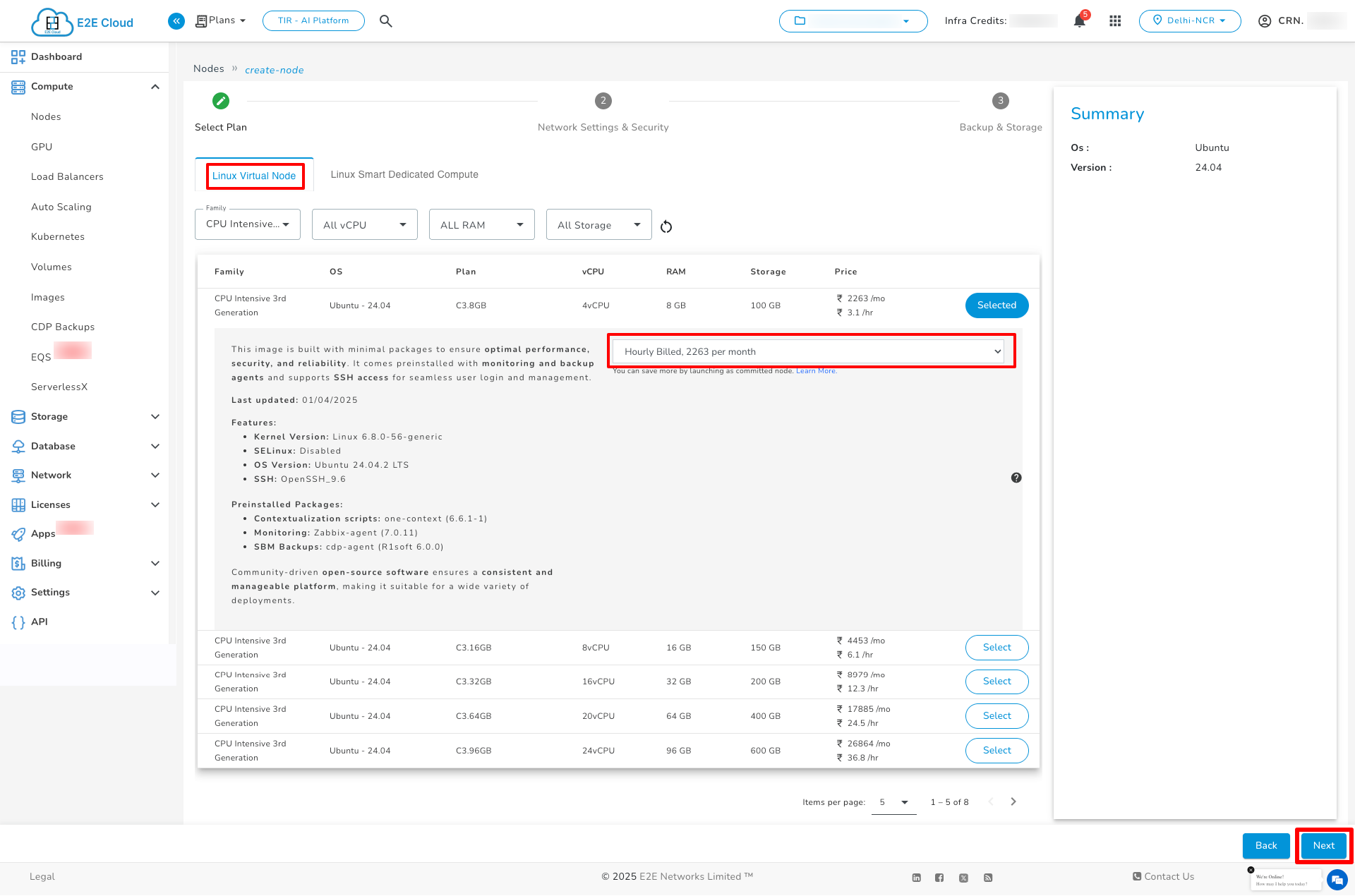 Create Encrypted Node | E2E Cloud
