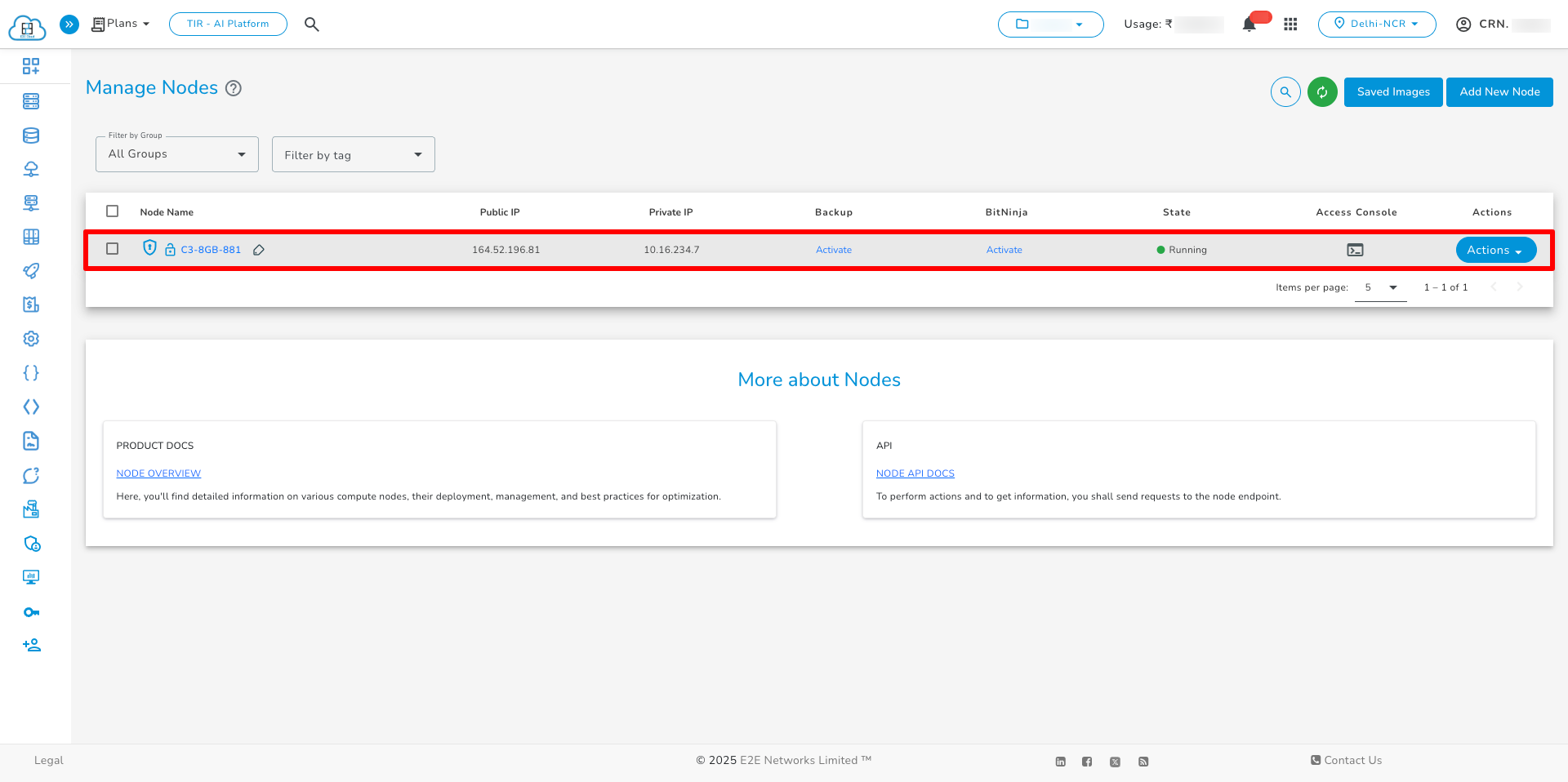 Create Encrypted Node | E2E Cloud
