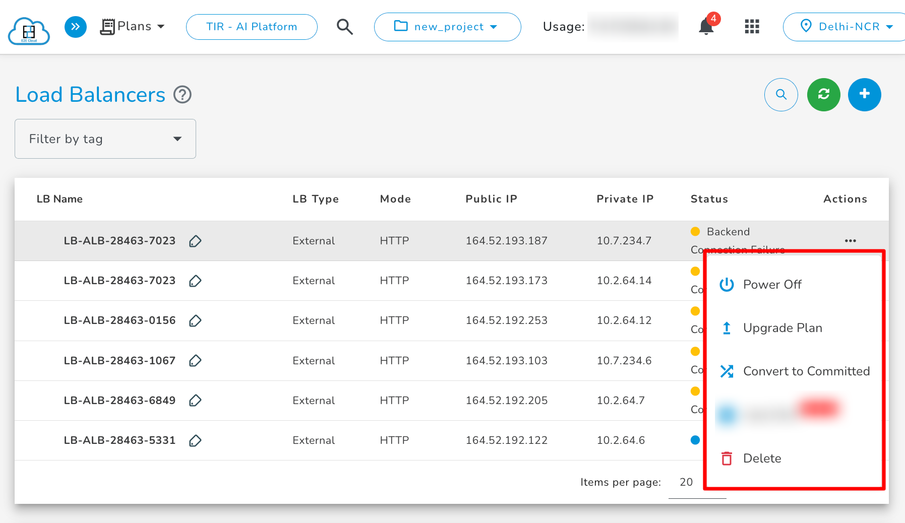 Network Load Balancer | E2E Cloud