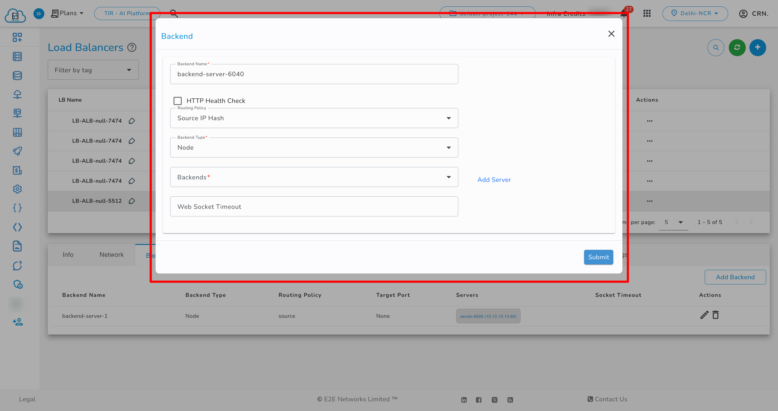 Application Load Balancer | E2E Cloud