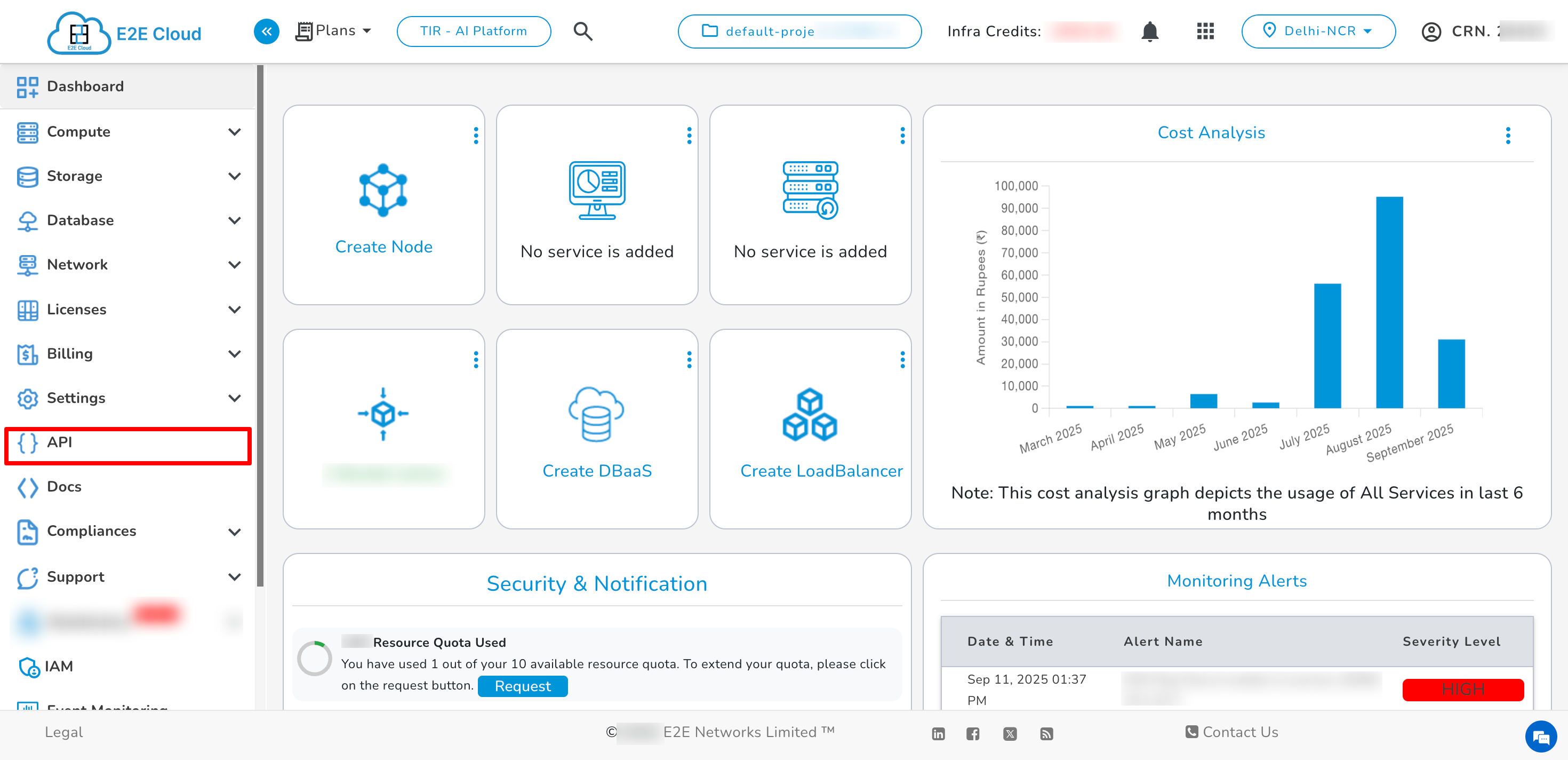 Create API Token | E2E Cloud
