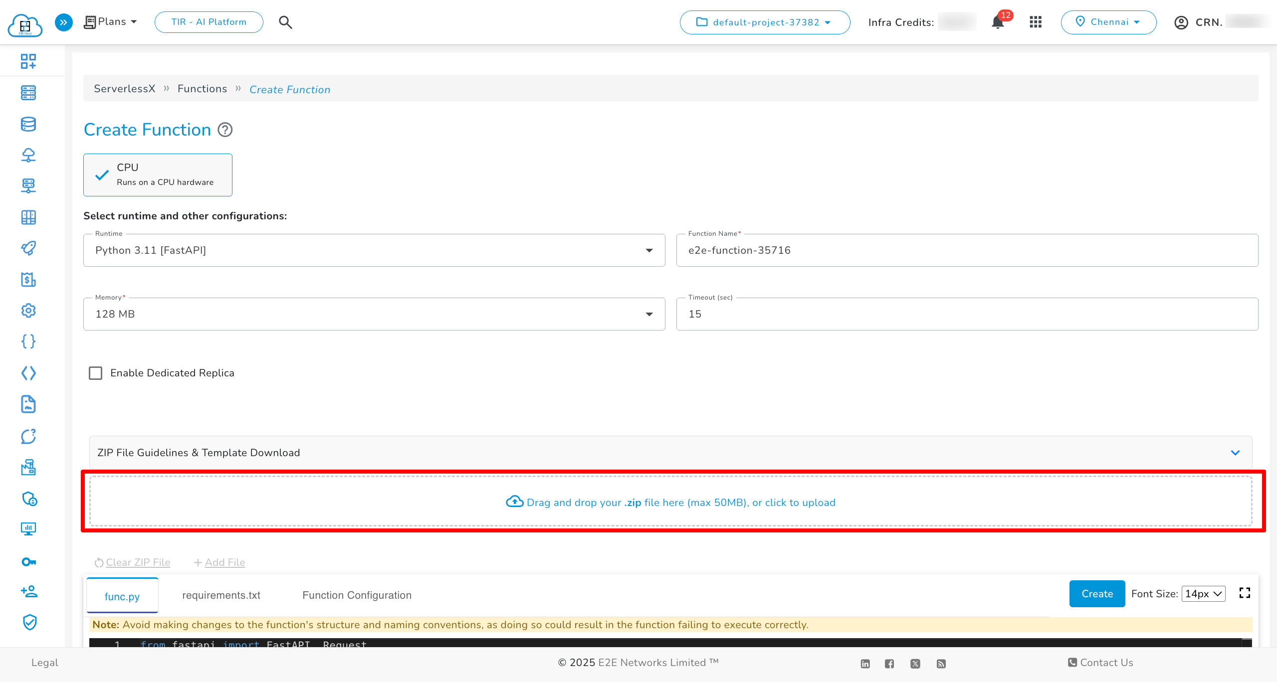 ServerlessX (FaaS) | E2E Cloud