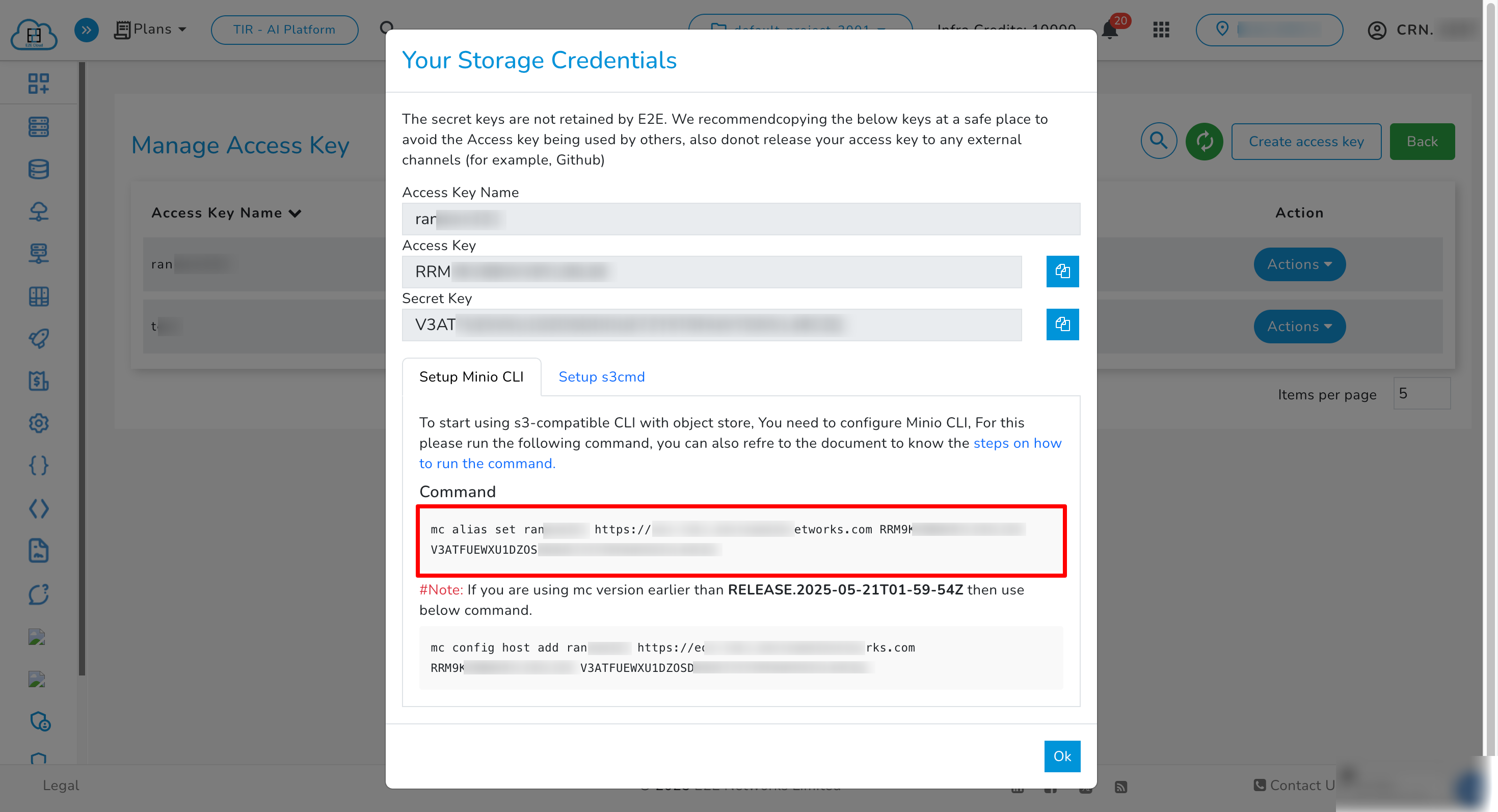 Steps for Encryption | E2E Cloud