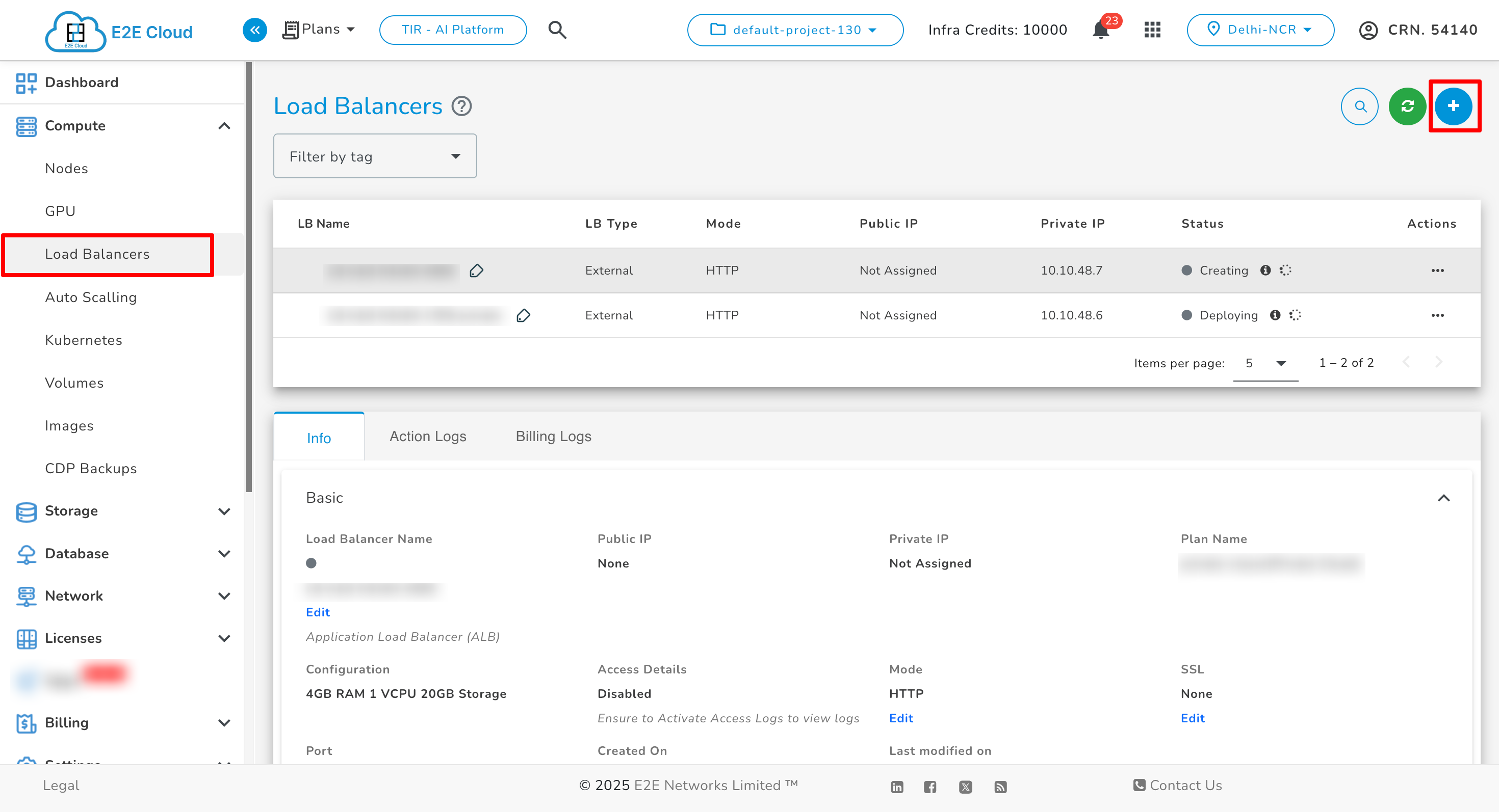 Load Balancer in Private Cluster | E2E Cloud