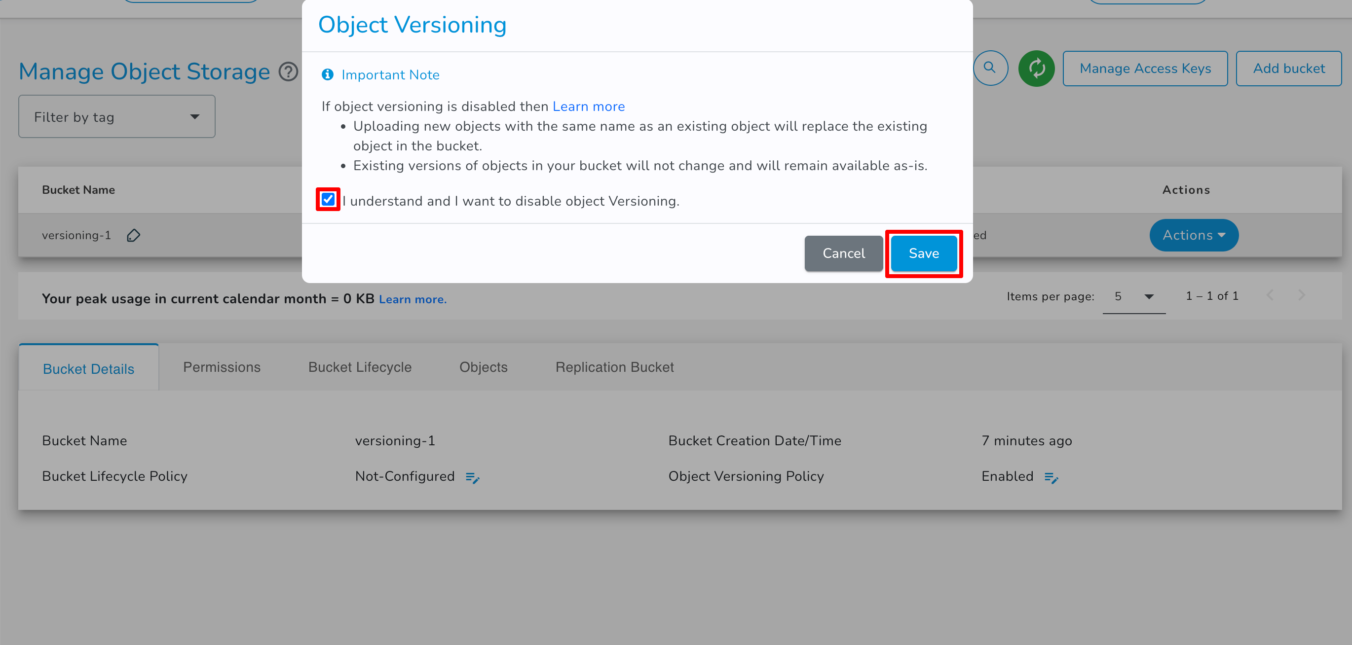Object Versioning | E2E Cloud