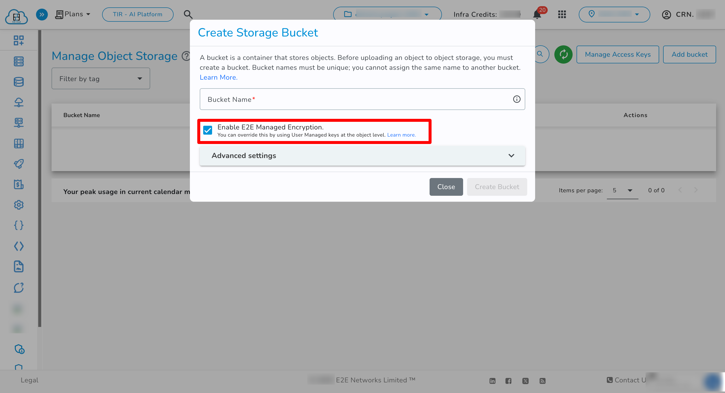 Steps for Encryption | E2E Cloud