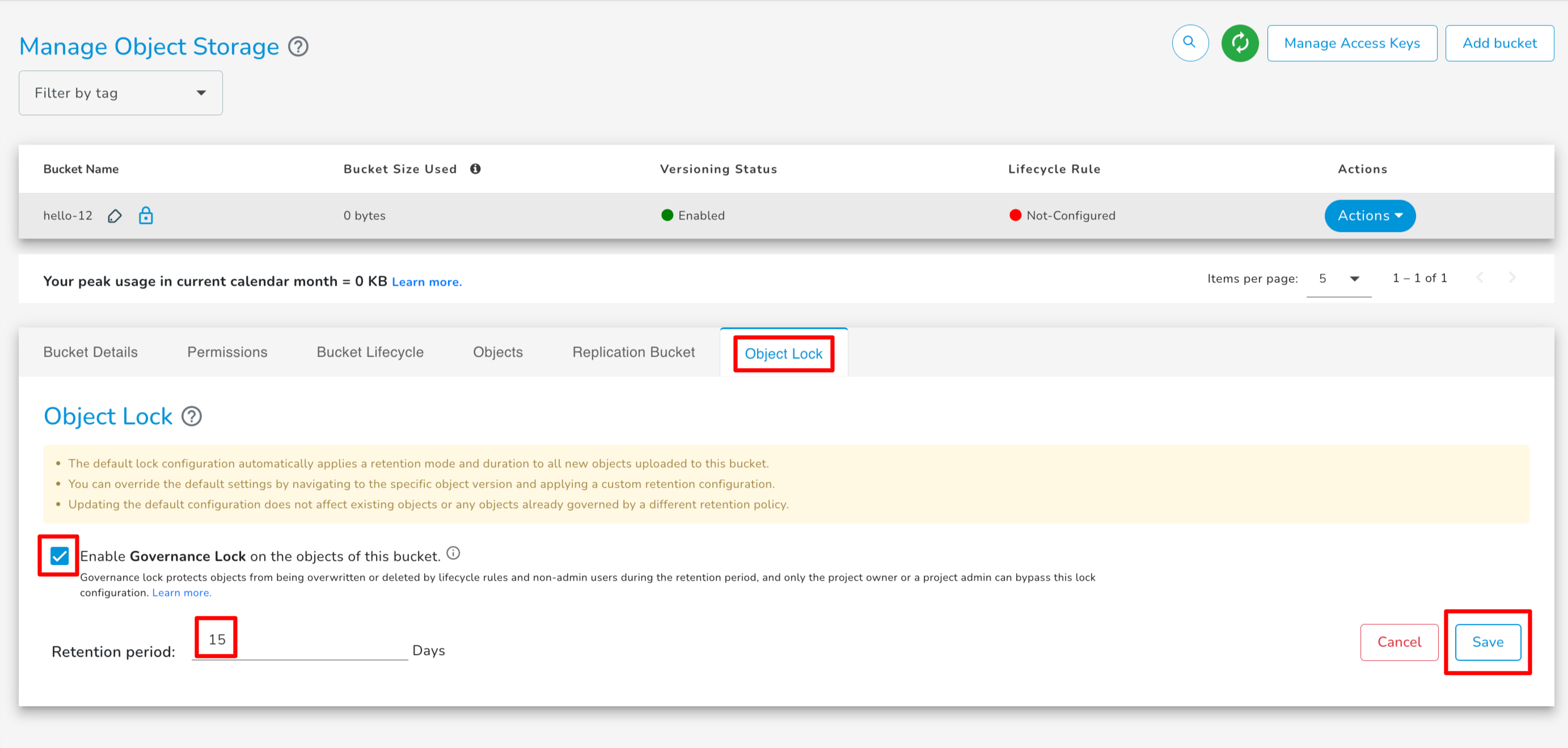 Object Lock | E2E Cloud