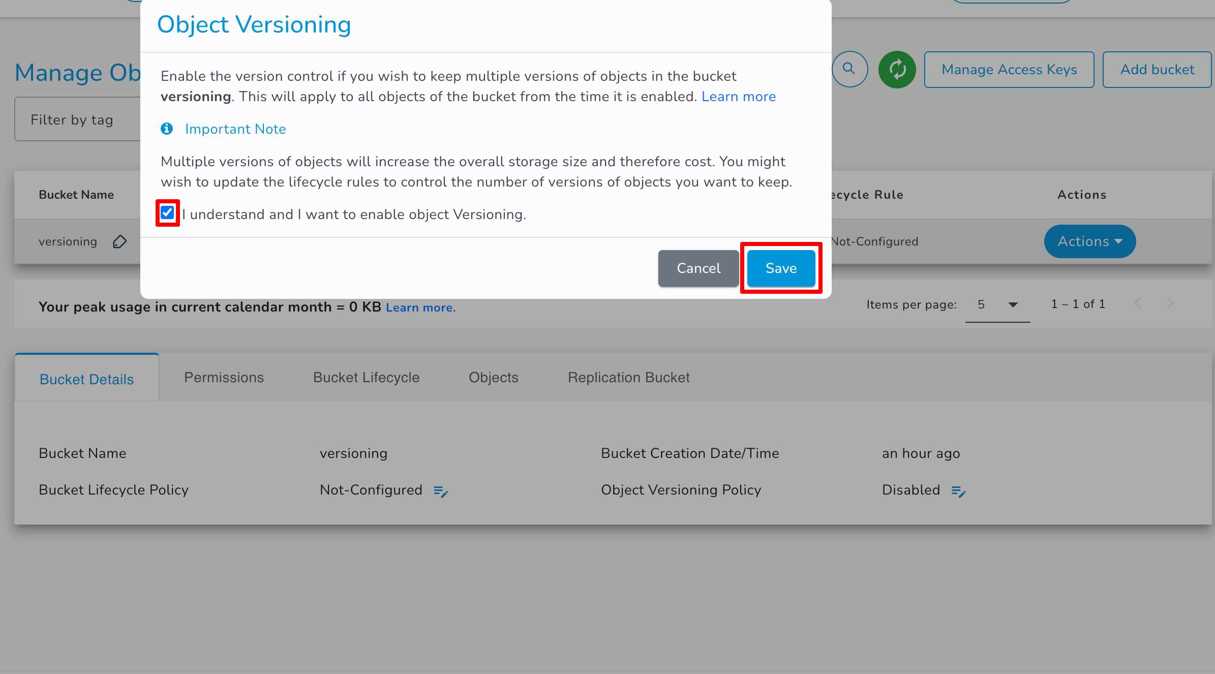 Object Versioning | E2E Cloud