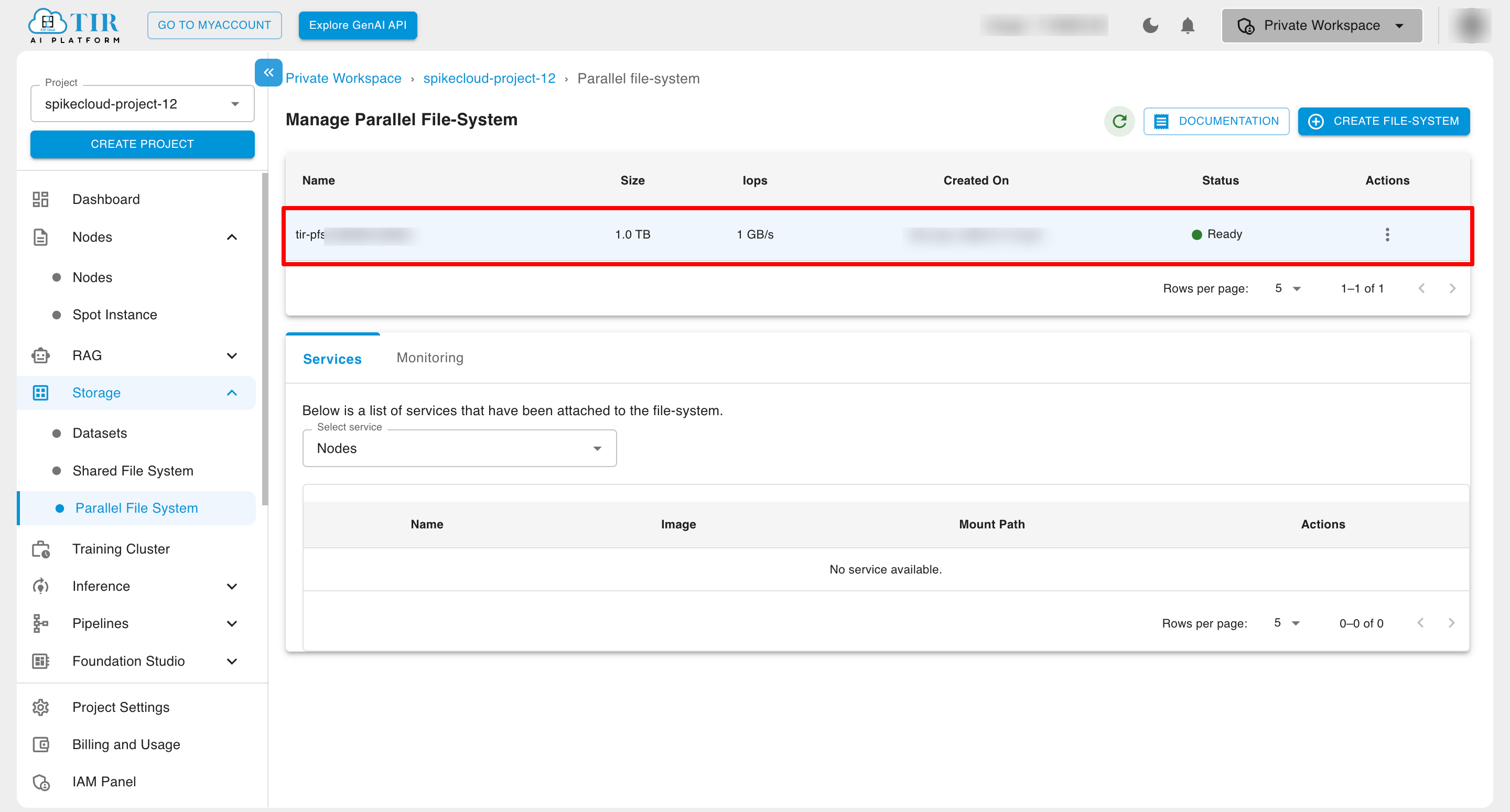 Parallel File-System | E2E Cloud