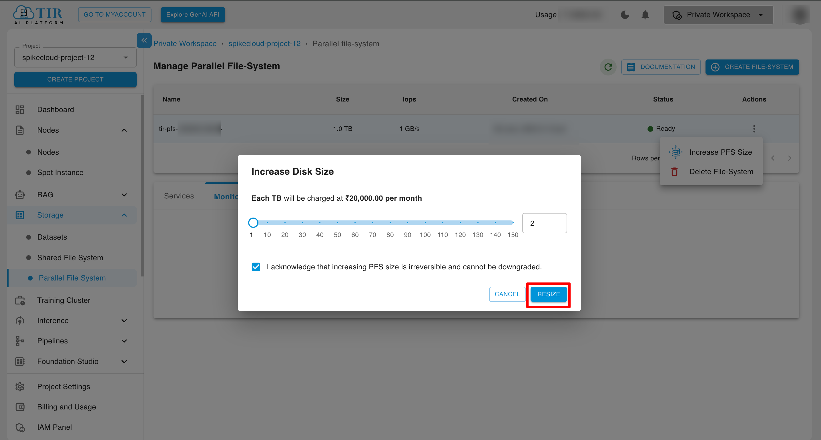 Parallel File-System | E2E Cloud