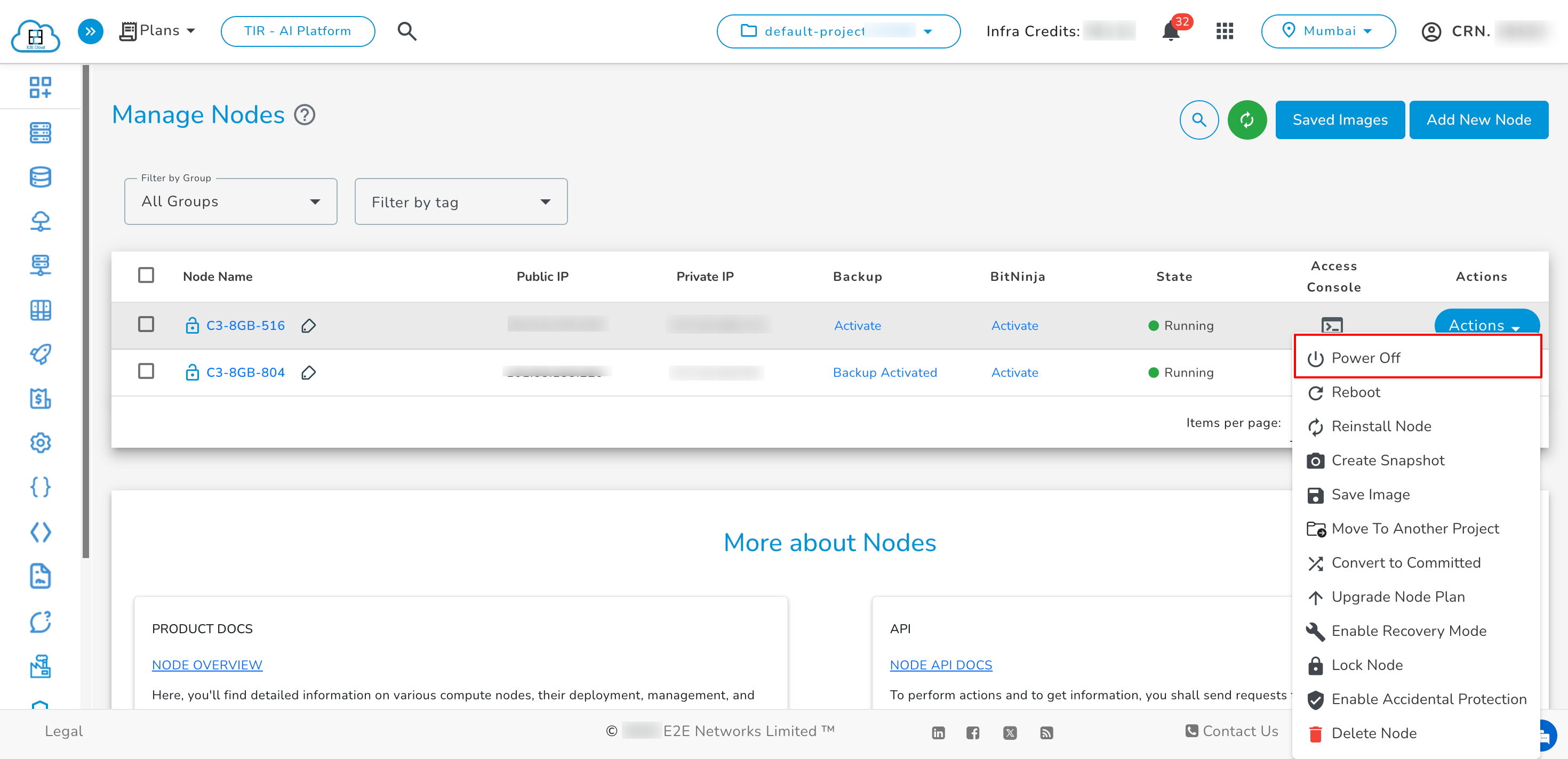 Access node in recovery mode | E2E Cloud