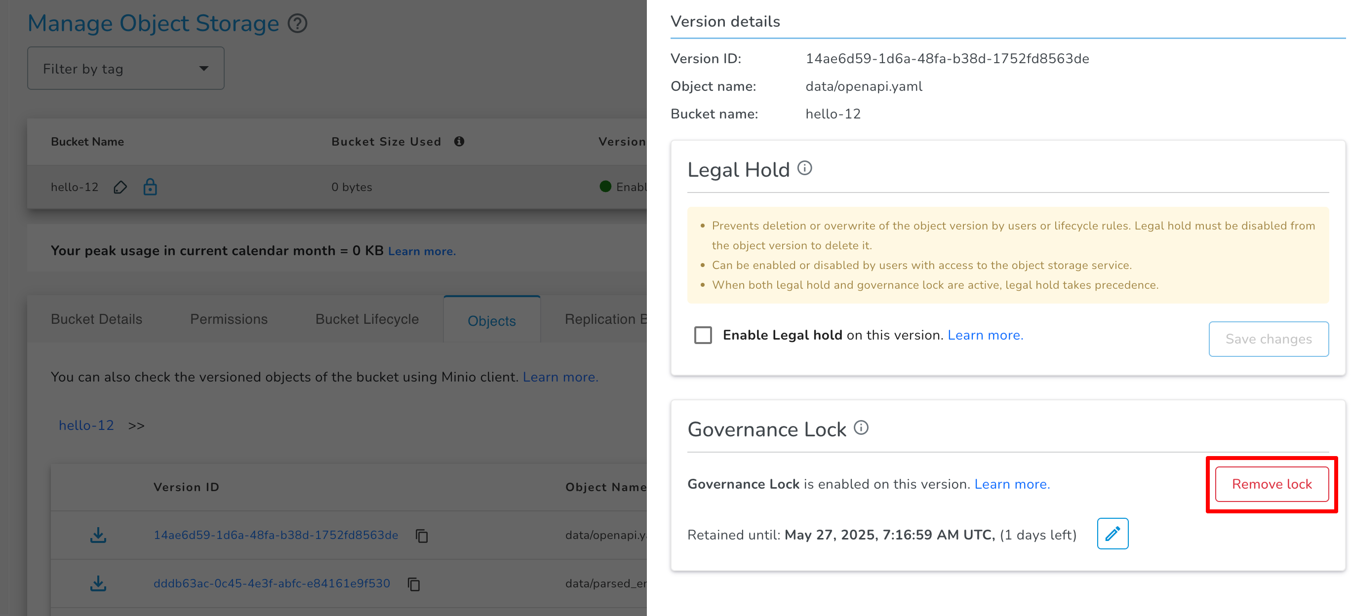 Object Lock | E2E Cloud