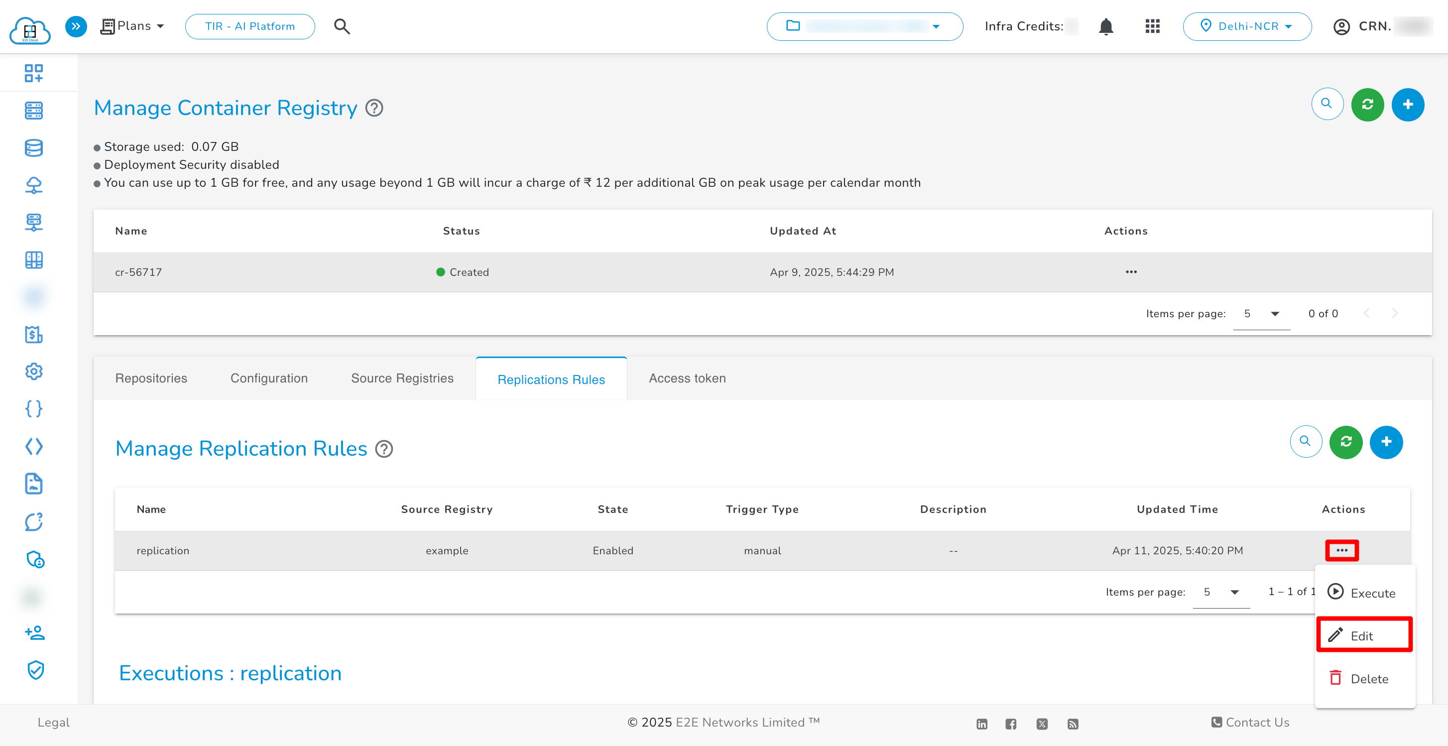 Pull operations | E2E Cloud