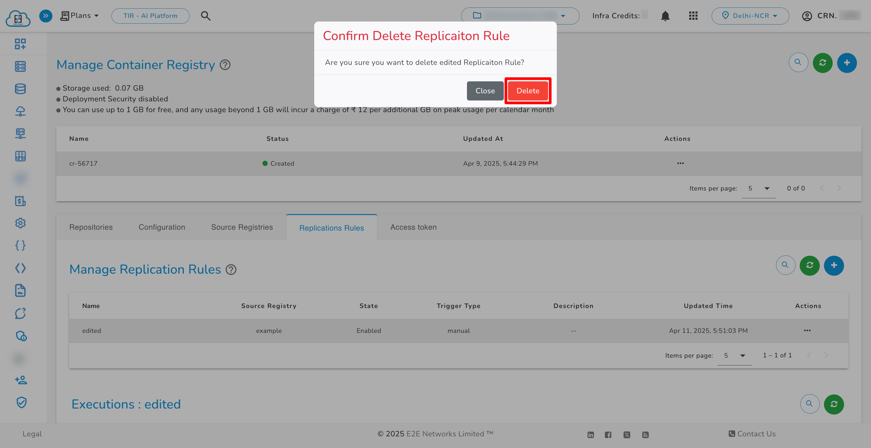 Pull operations | E2E Cloud