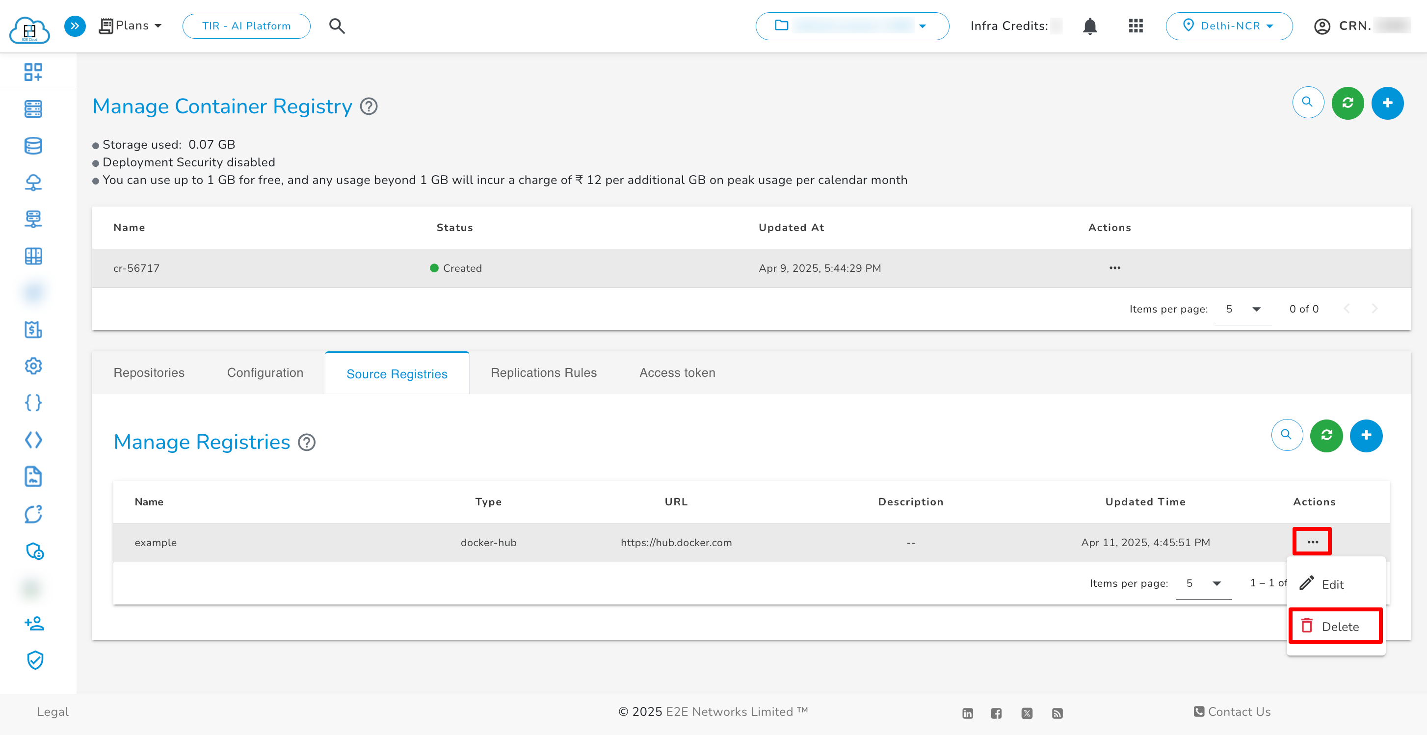 Pull operations | E2E Cloud
