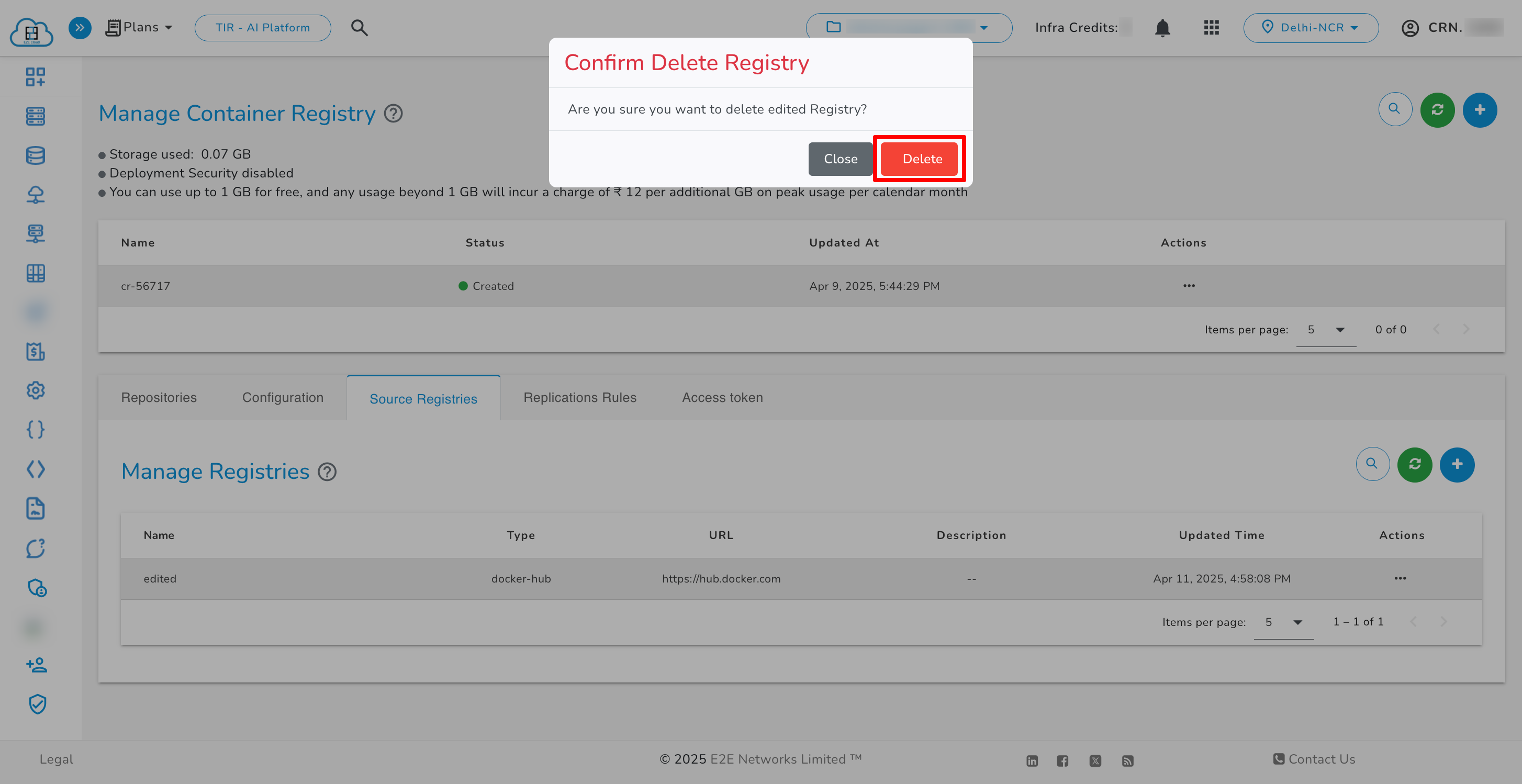 Pull operations | E2E Cloud