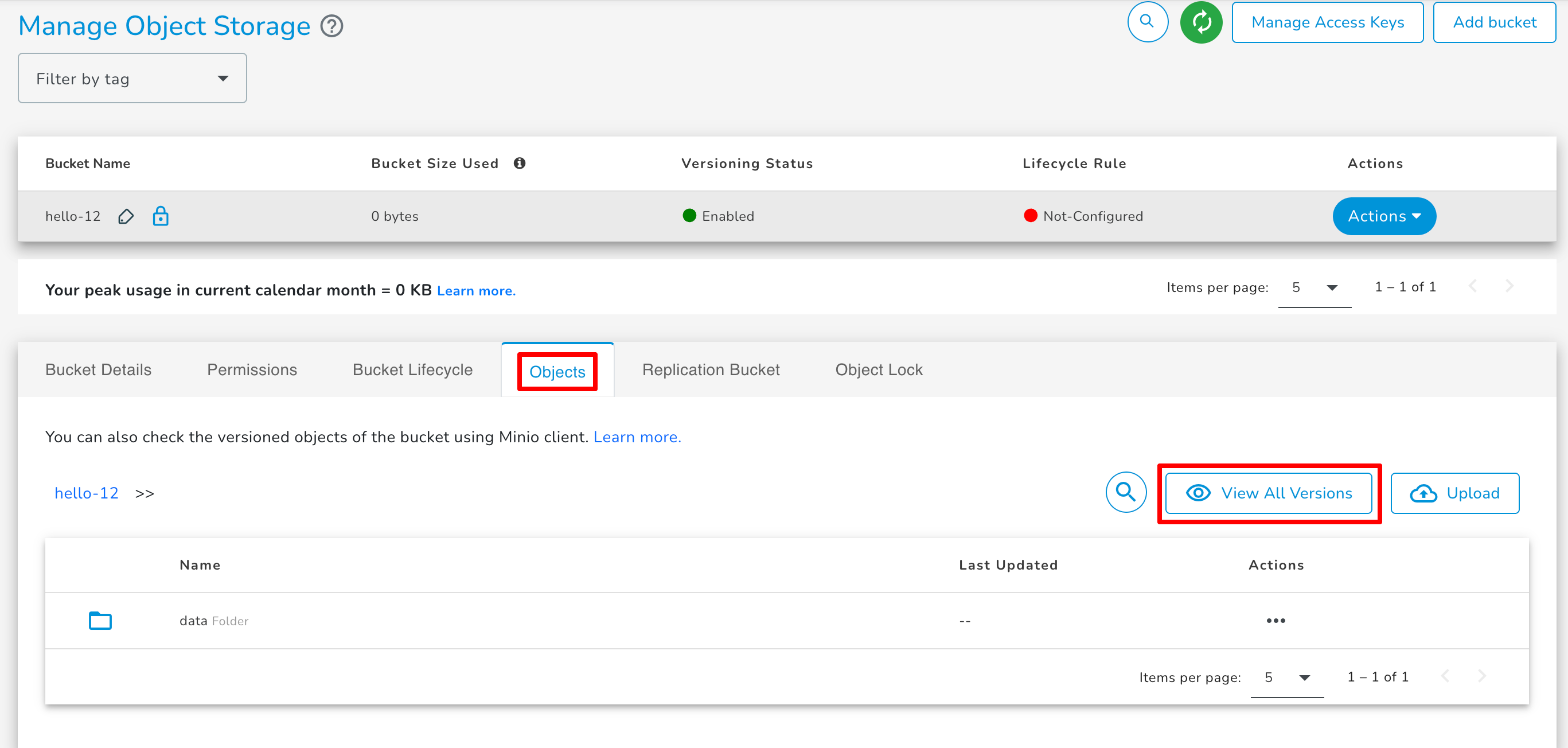 Object Versioning | E2E Cloud